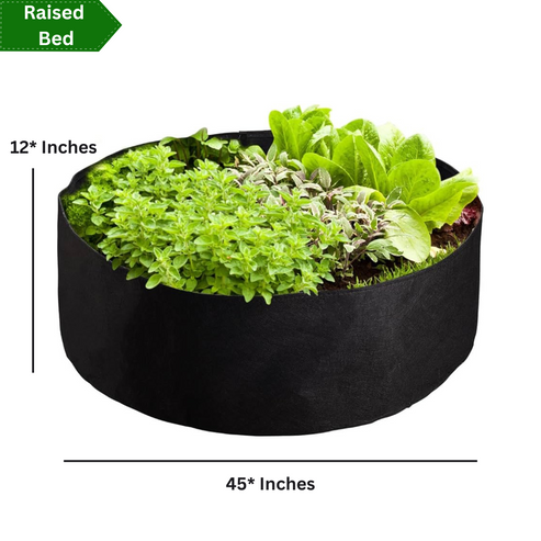 Raised Bed Grow Bag No Handle 45*12 Inches – Capital Garden Center